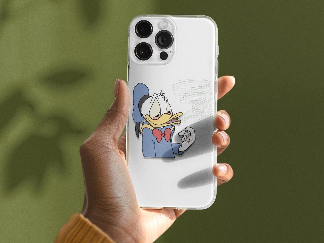 Stoner Donald Duck Clear iPhone Case, Disney Samsung Galaxy Case, Funny ...