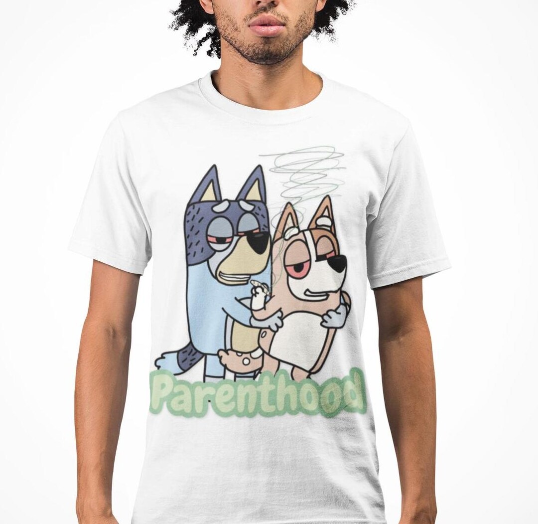 Bluey's Chilli Bandit Parenthood Weed T-shirt, Mom Dad Joint Smoking ...
