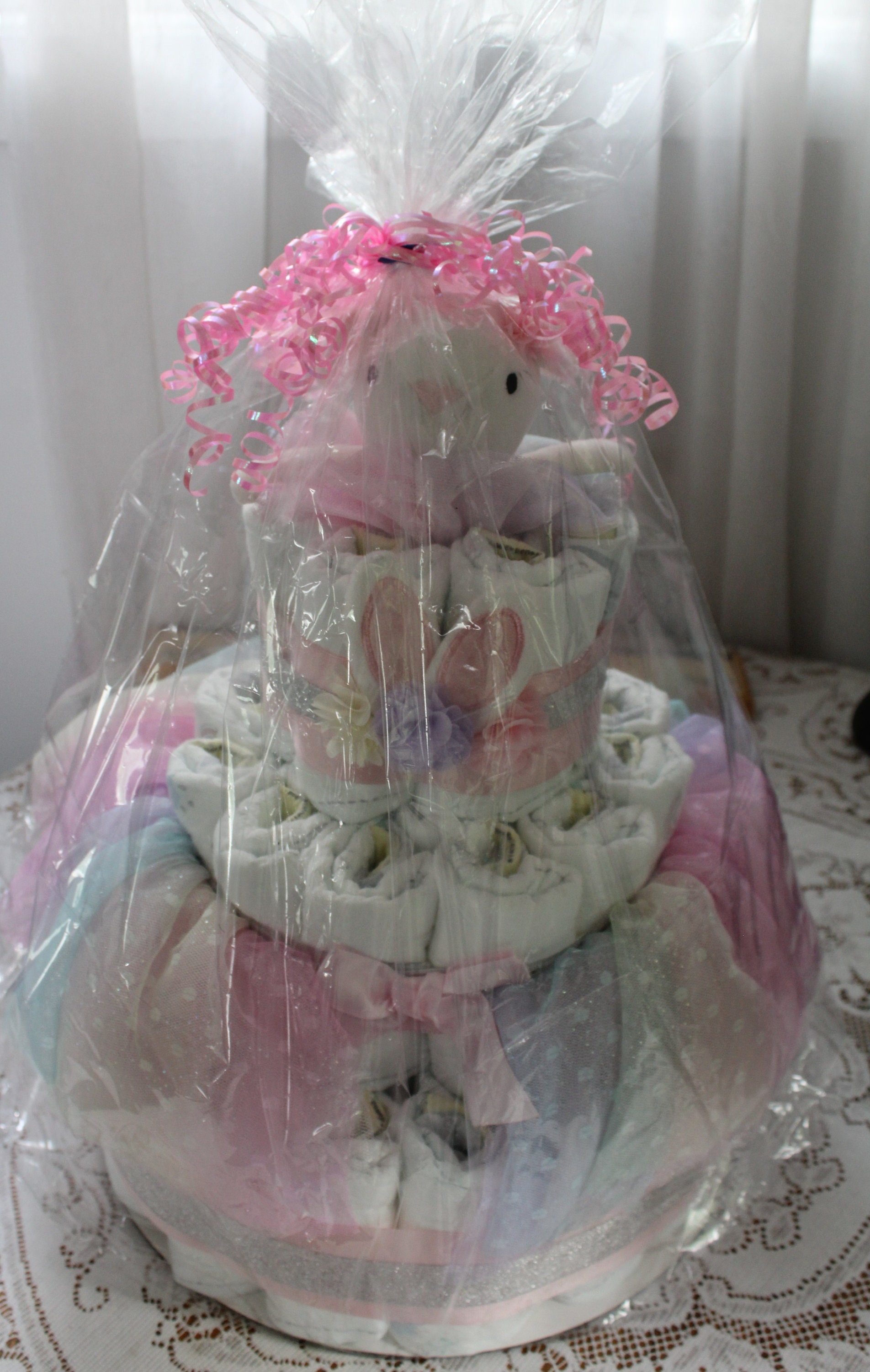 Girl Tutu Diaper Cake Baby Shower Gift Idea Centerpiece - Etsy