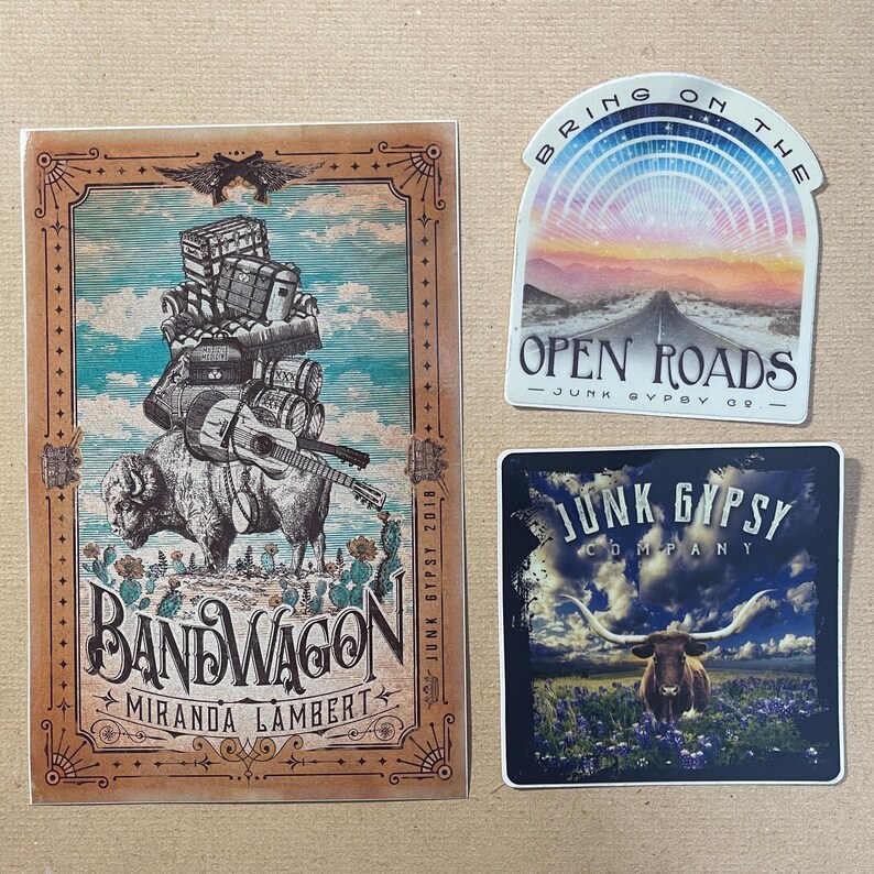 Junk Gypsy Sticker Collection Set of 7 Stickers Great for Junk Journals ...