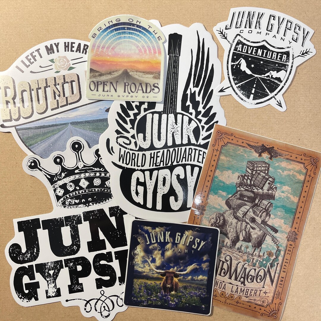 Junk Gypsy Sticker Collection Set of 7 Stickers Great for Junk Journals ...
