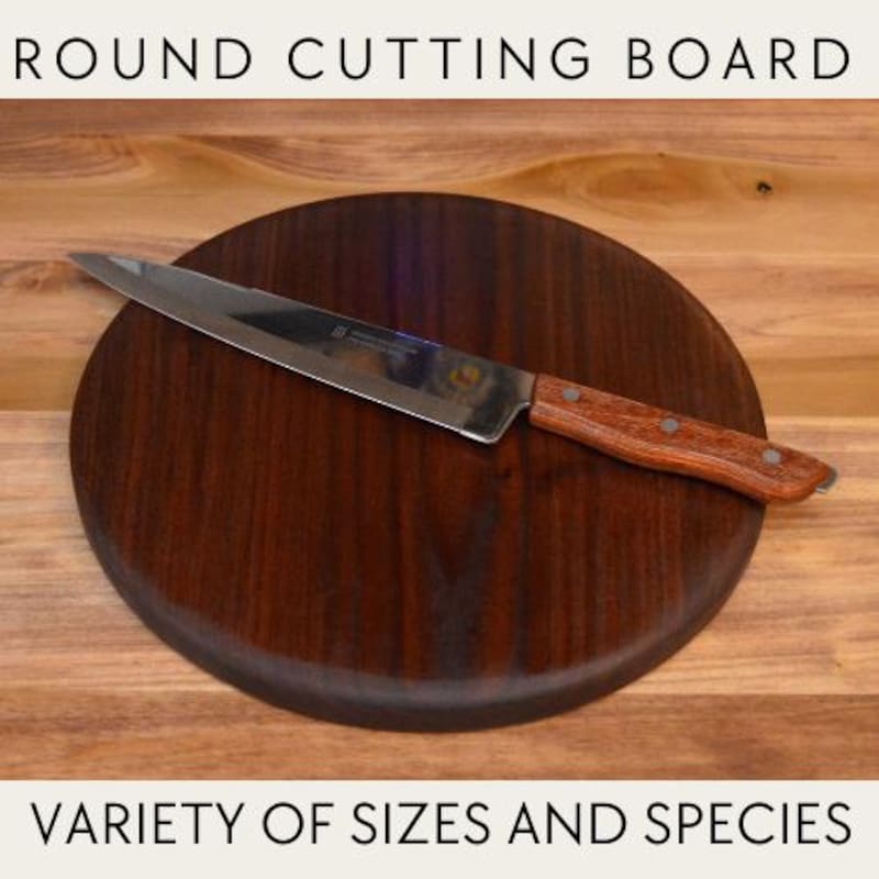 Round Wood Cutting Board - Etsy