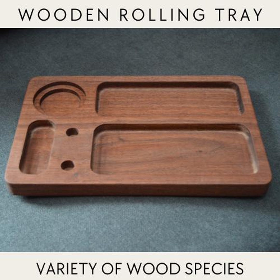 Wooden Herb Rolling Tray - Etsy