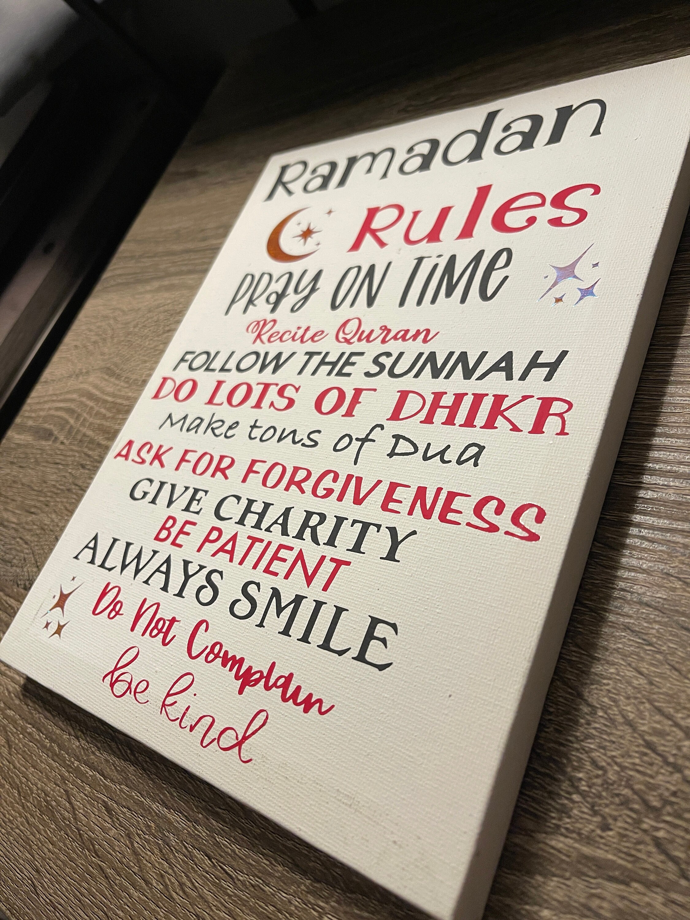 Ramadan Decoration, Ramadan Sign, Ramadan Canvas, Ramadan Mubarak ...