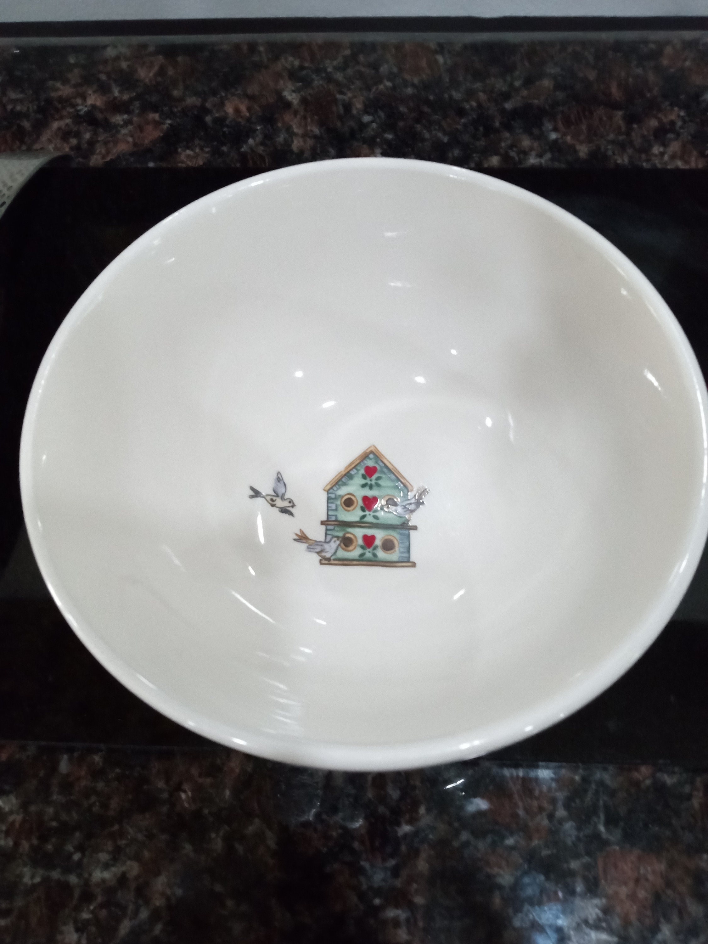 Vintage Thompson POTTERY Ivy Heart Birdhouse Soup Cereal Bowl - Etsy