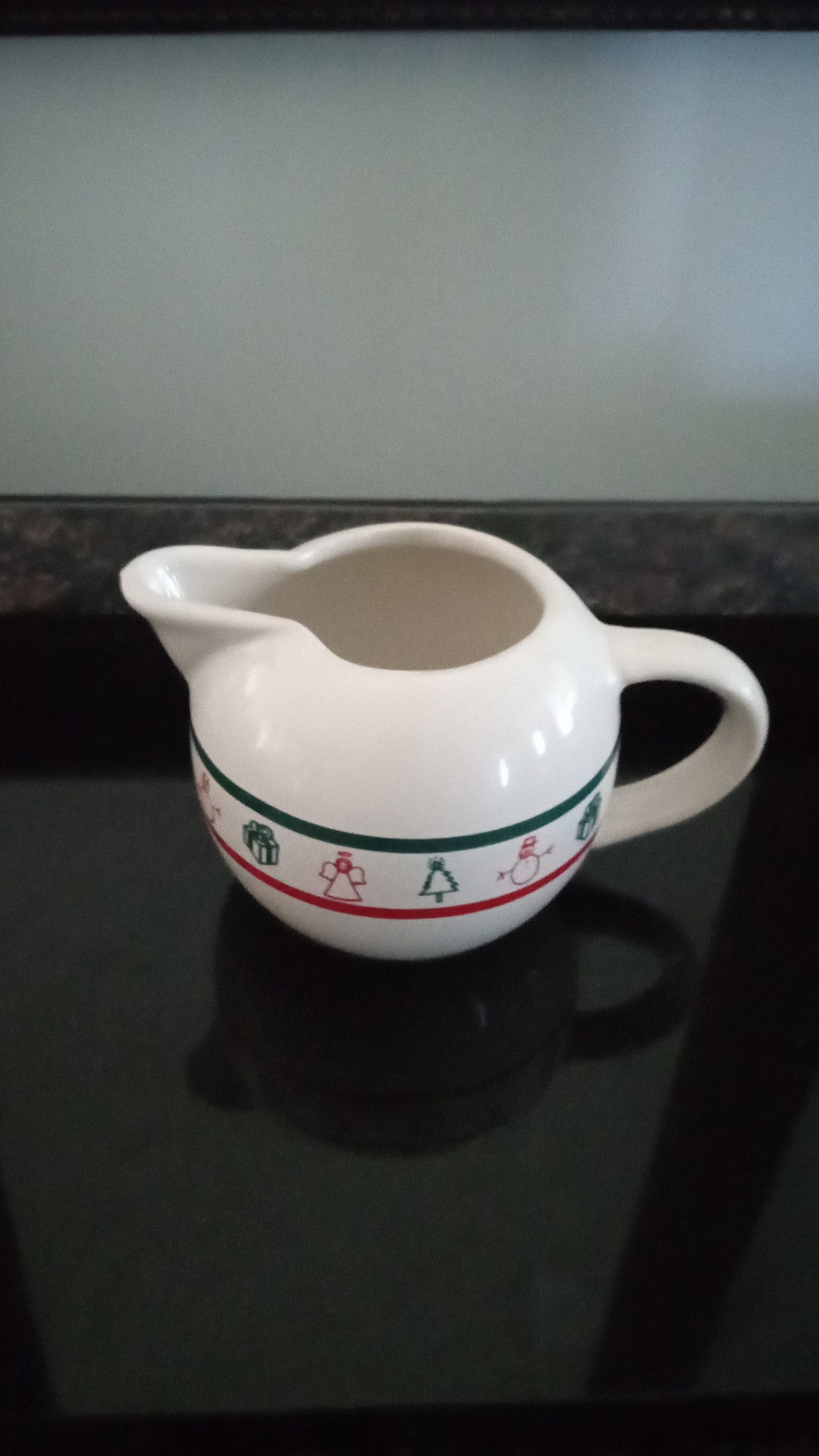 Vintage Pottery Hand Painted Christmas Creamer - Etsy