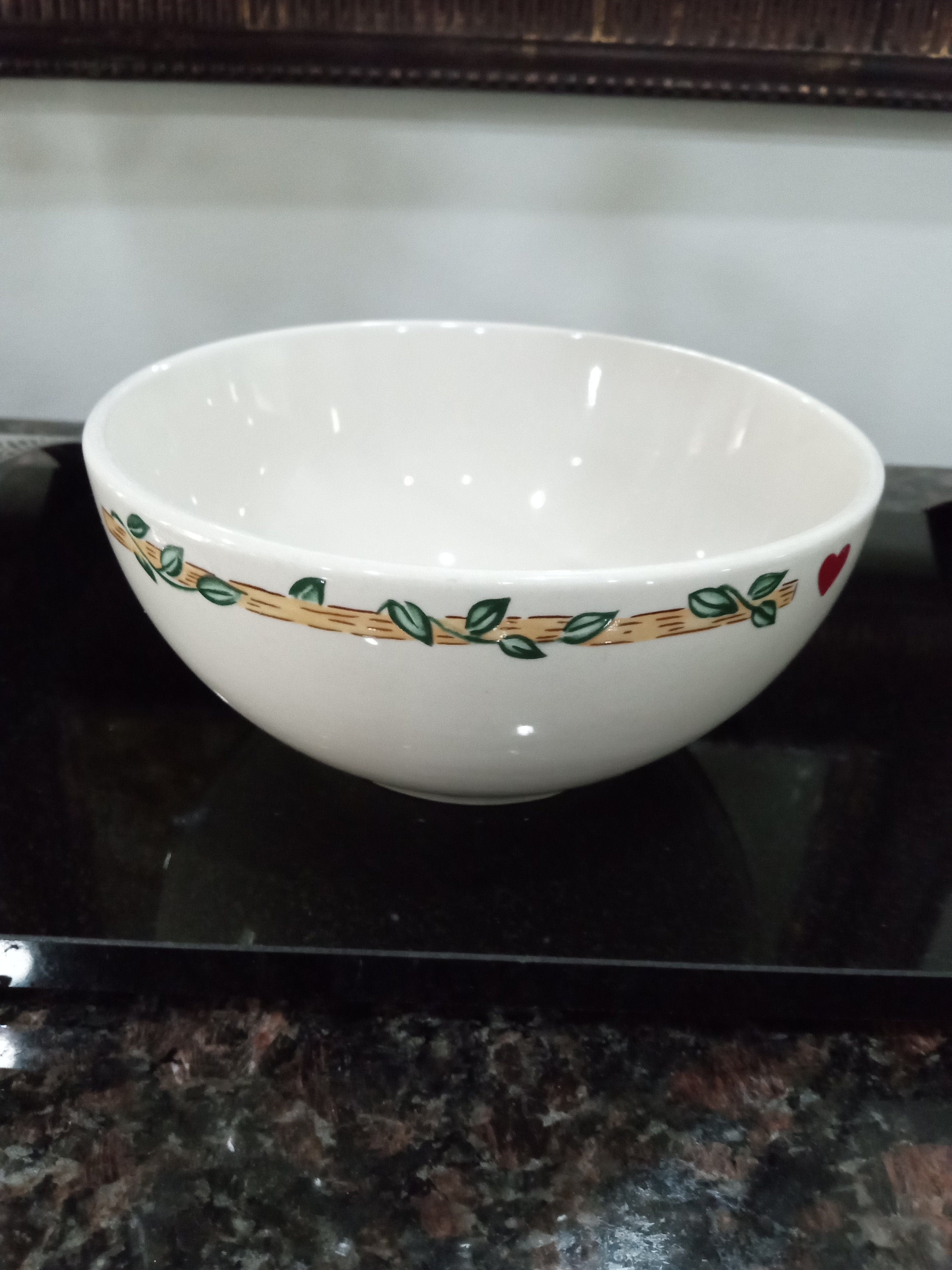 Vintage Thompson POTTERY Ivy Heart Birdhouse Soup Cereal Bowl - Etsy
