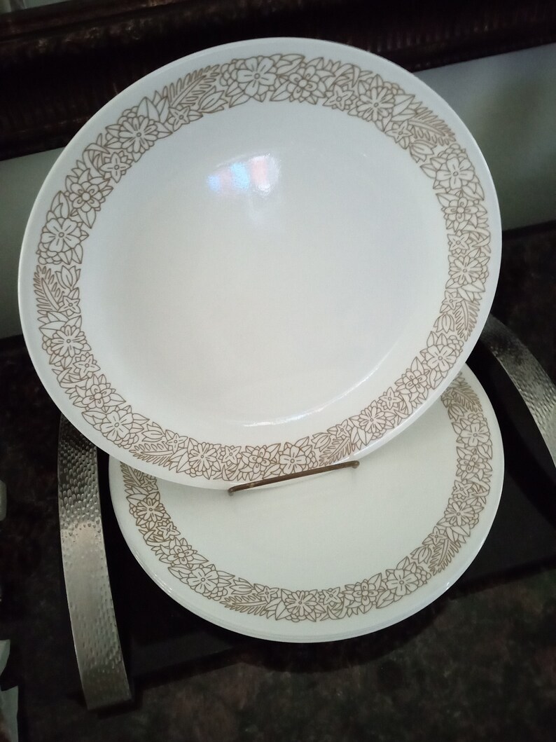 Vintage CORELLE Woodland Brown Pattern Plate - Etsy