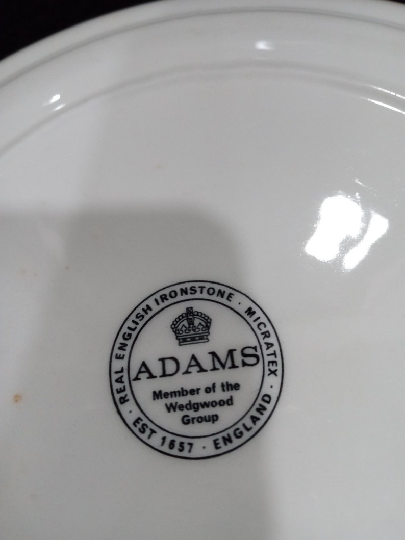 Vintage ADAMS Empress English White 8" Salad Plate - Etsy