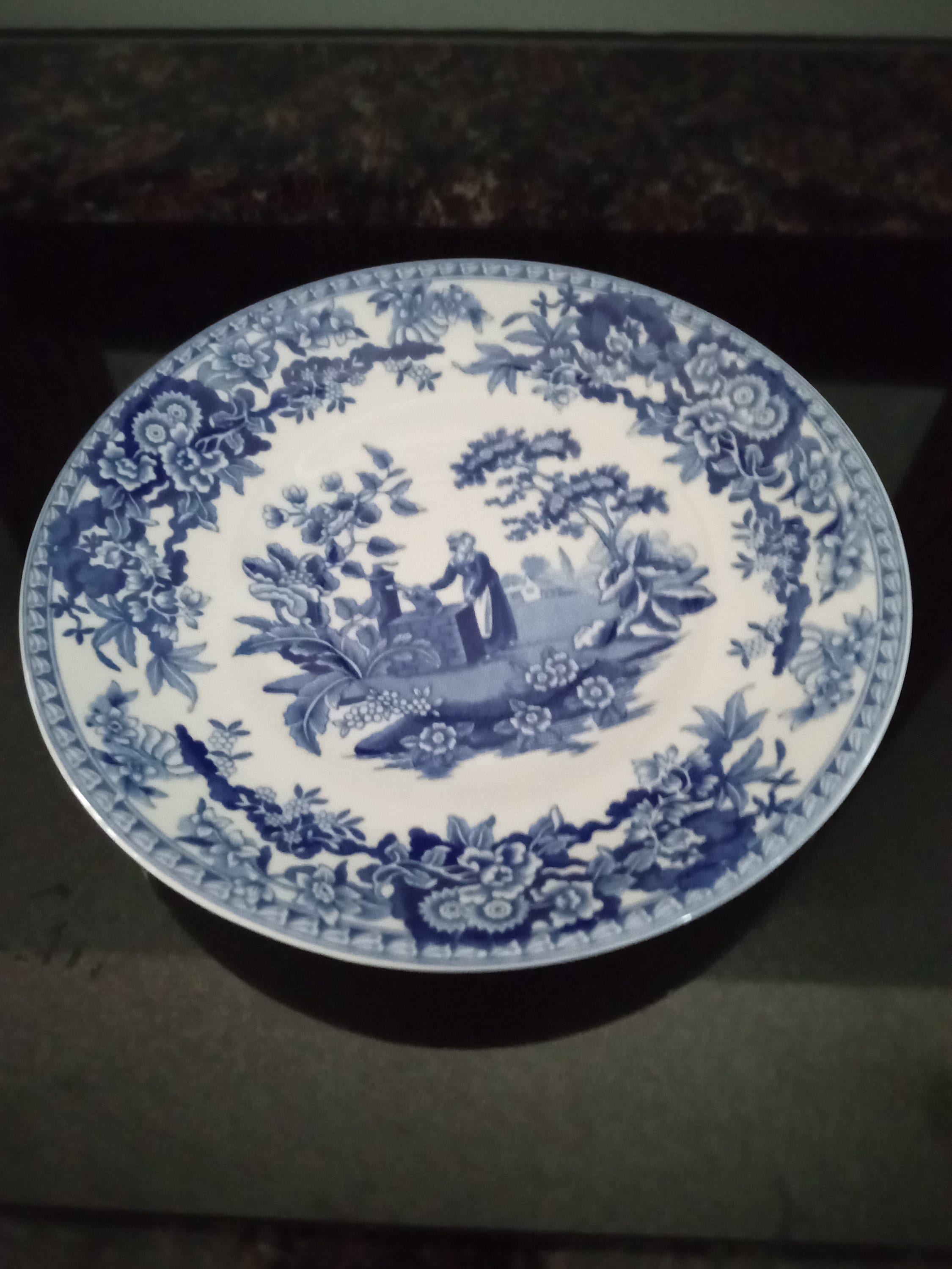 Vintage the Spode Blue Room Collection GIRL at Well Saucer - Etsy