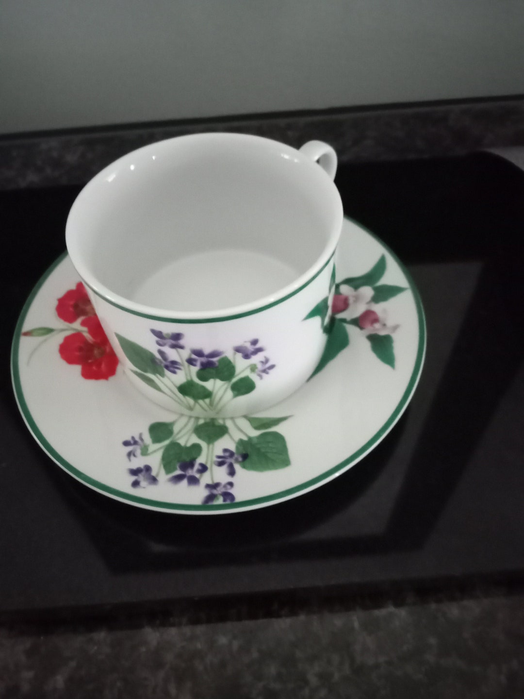 Vintage National Wildlife Federation Flat Cup and Saucer Set - Etsy