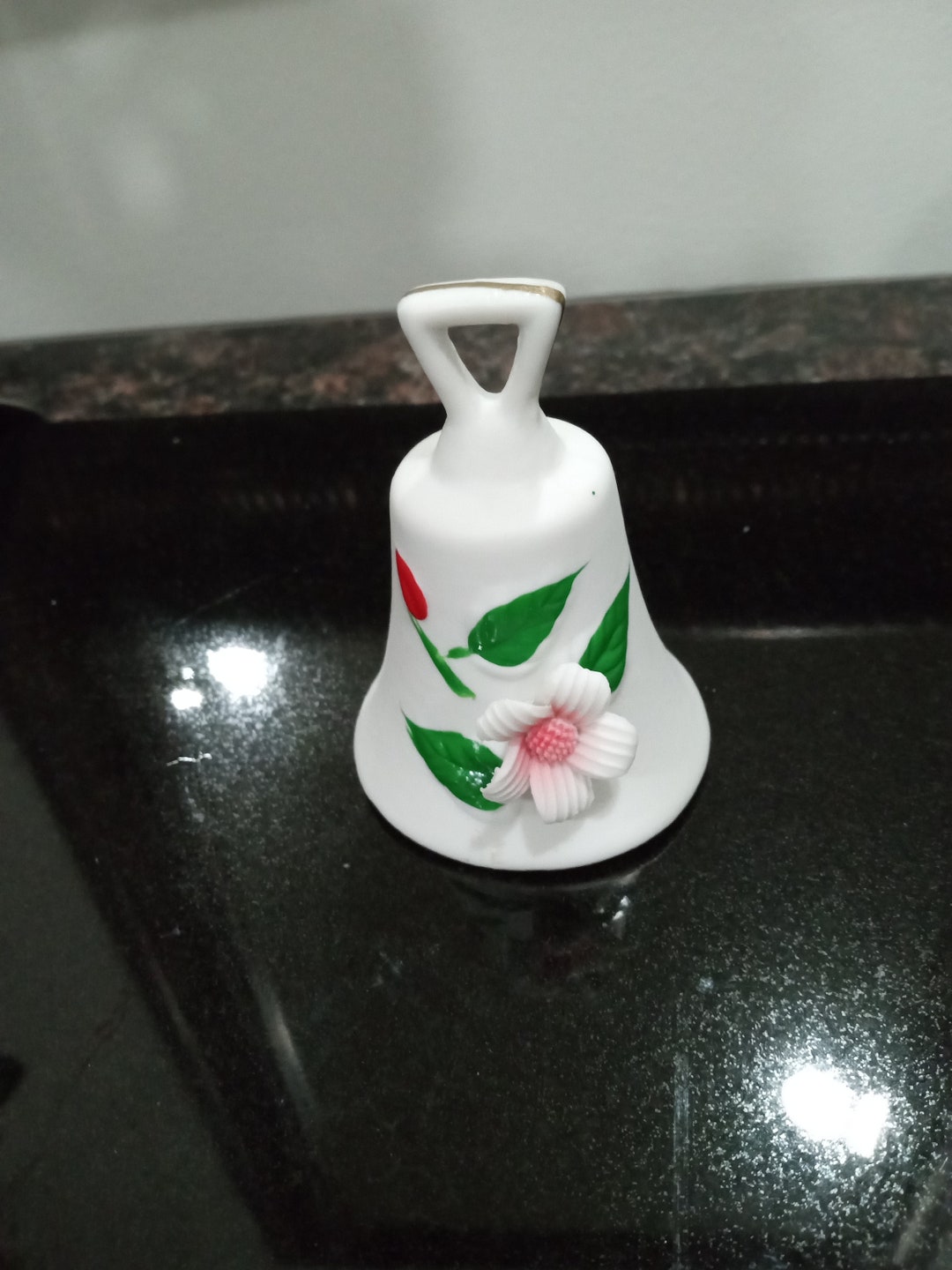 Vintage Porcelain June Rose Bell - Etsy