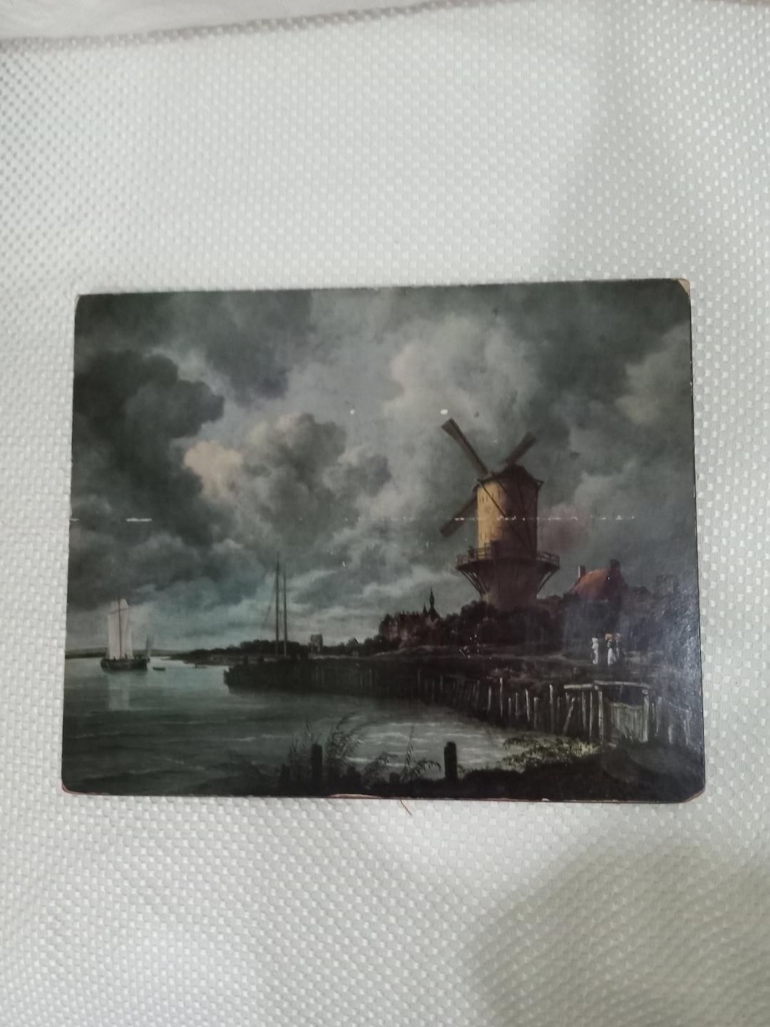 Vintage Jacob Isaacksz Von Ruisdael Card Board Print of "mill Near Wijk ...