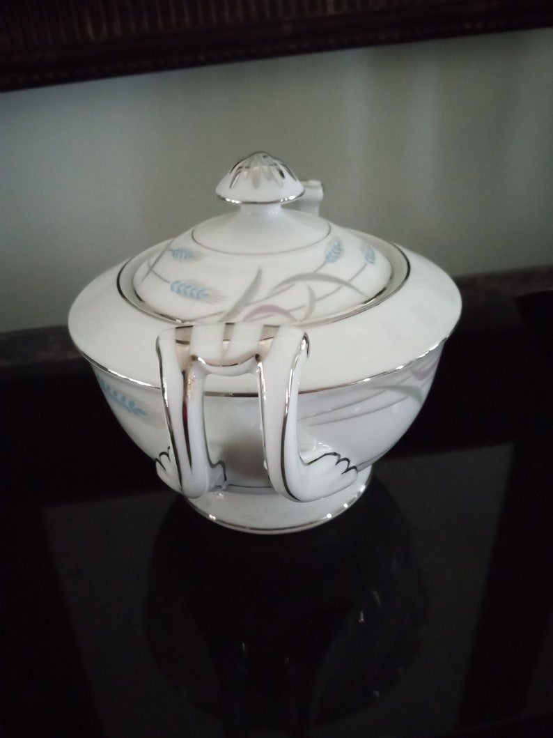 Vintage VALMONT China Royal Wheat Pattern Sugar Bowl - Etsy