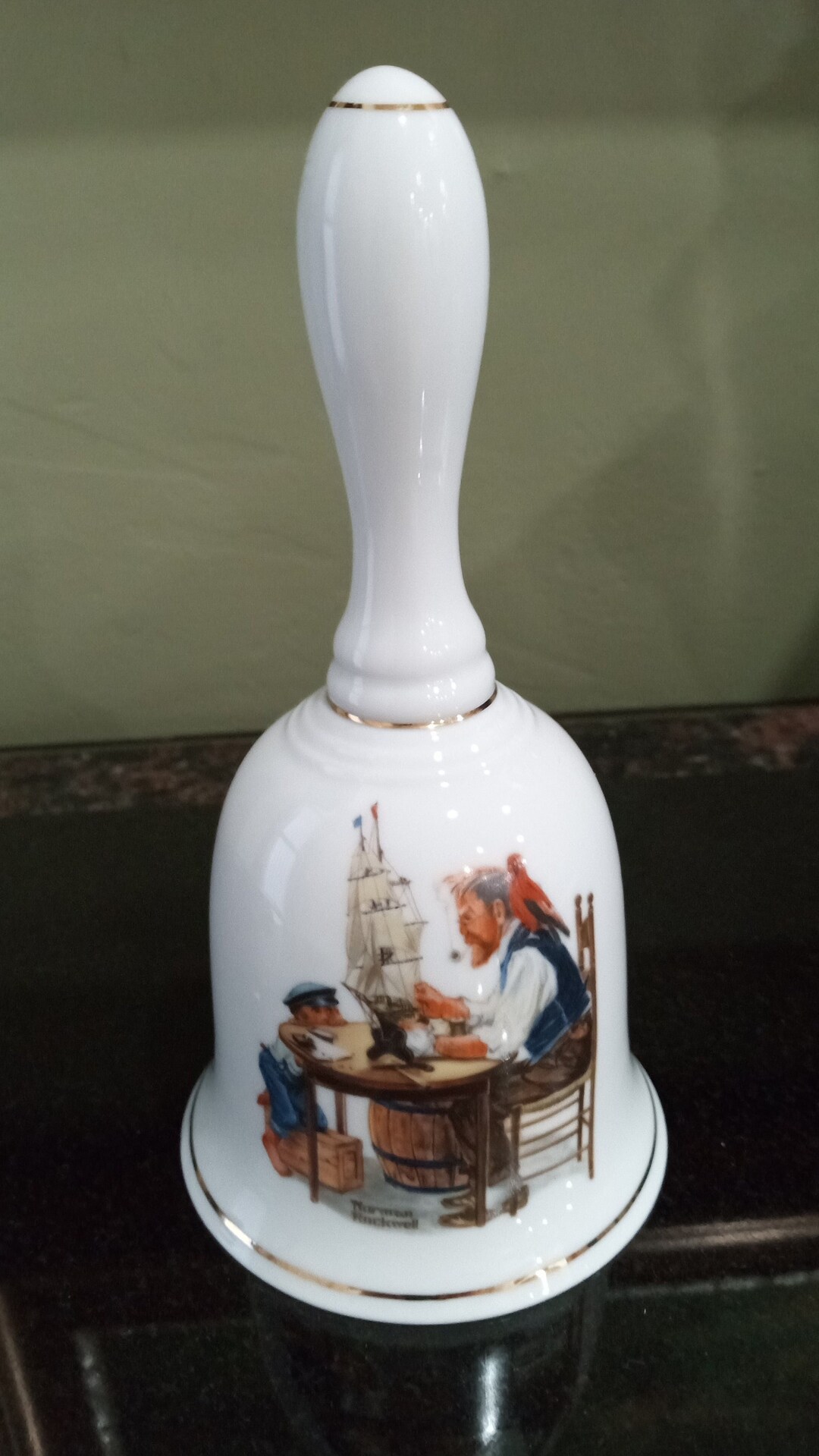 Vintage NORMAN Rockwell "for A Good Boy" Bell 24K Gold Trim - Etsy