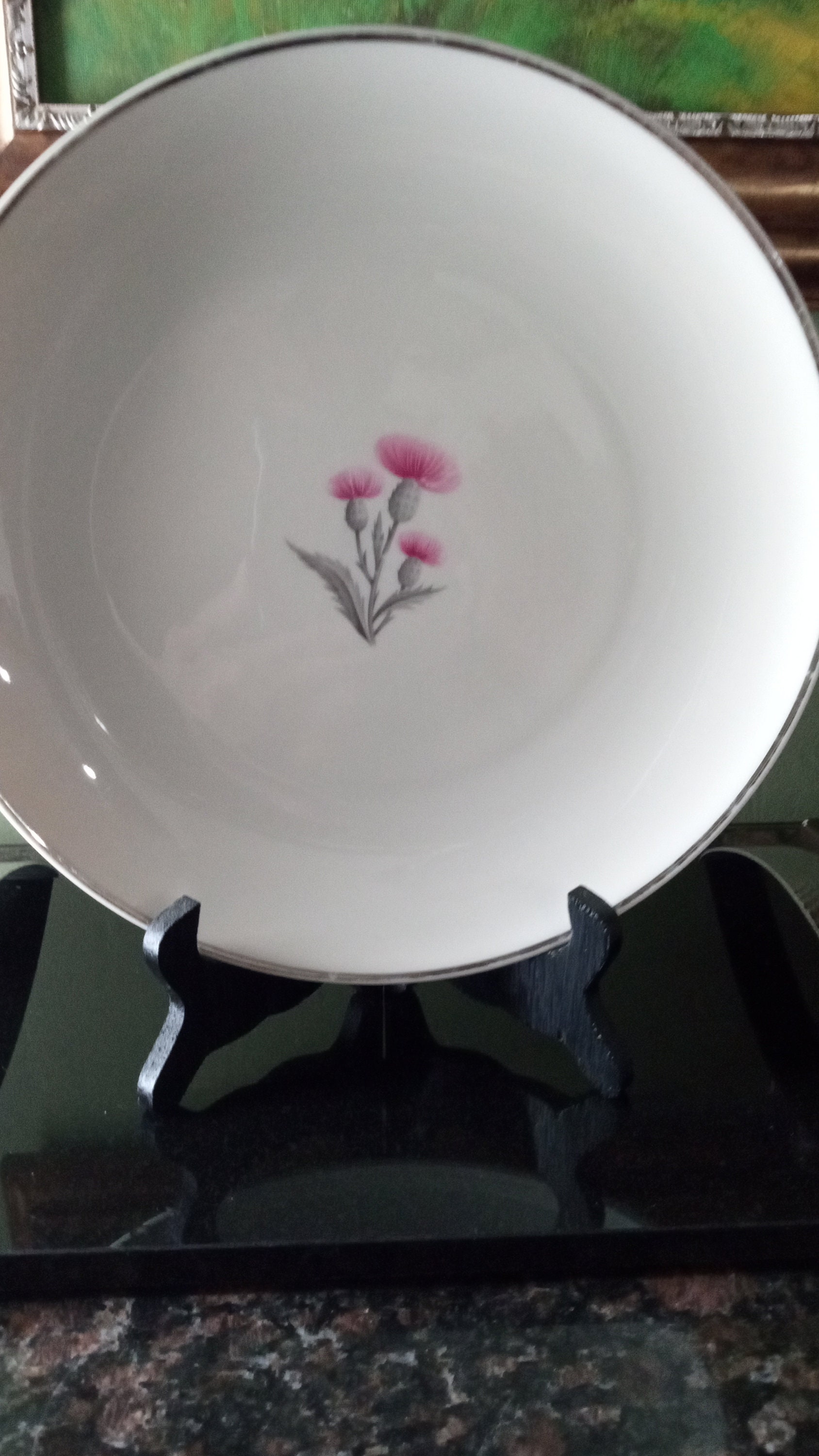 Vintage CASTLETON China Thistle 10.5/8" U.S. Patent Dinner Plate - Etsy