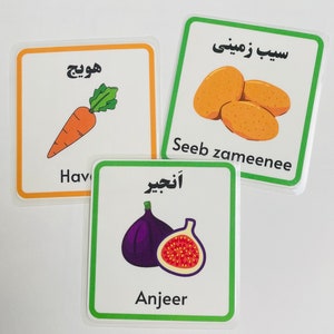Persian Fruits and Vegetables Flashcards - Etsy