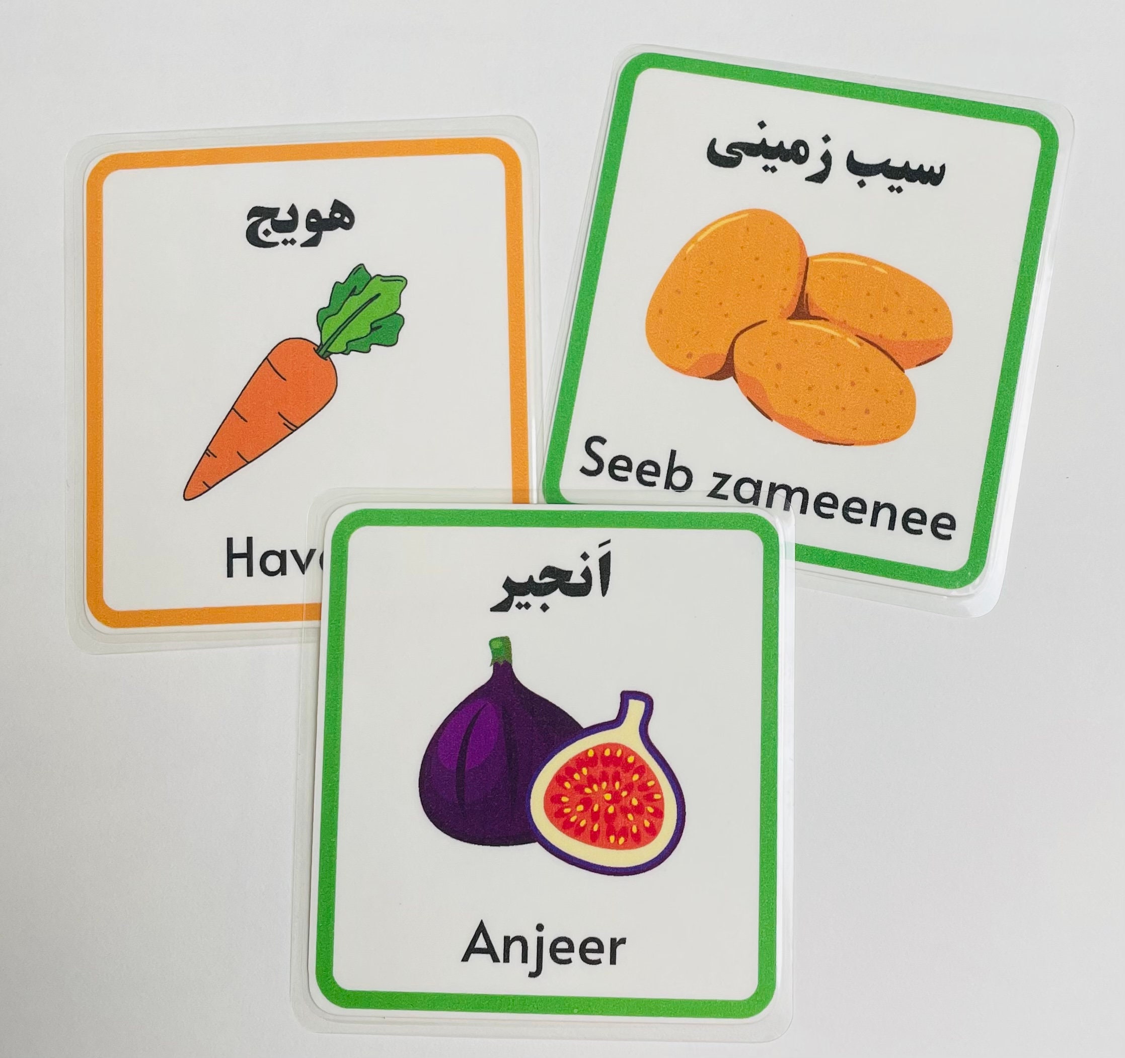 Persian Fruits and Vegetables Flashcards - Etsy