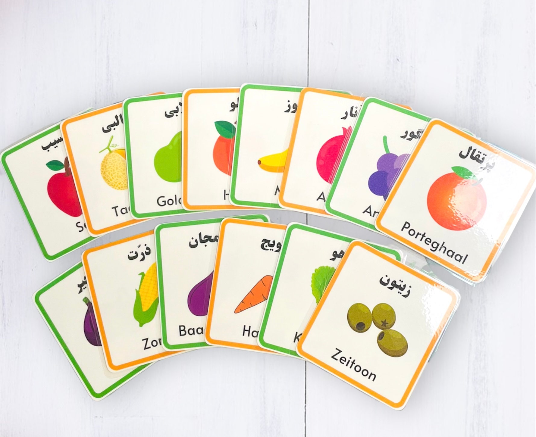 Persian Fruits and Vegetables Flashcards - Etsy