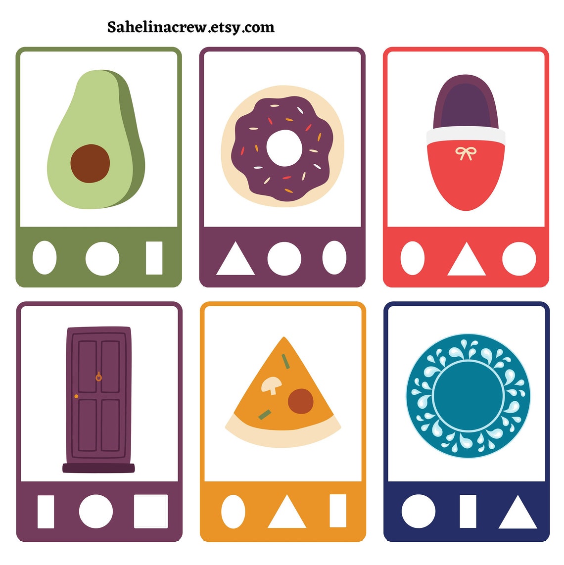 Farsi Shapes Flashcards Farsi Flashcards for Kids and Adults Learn ...