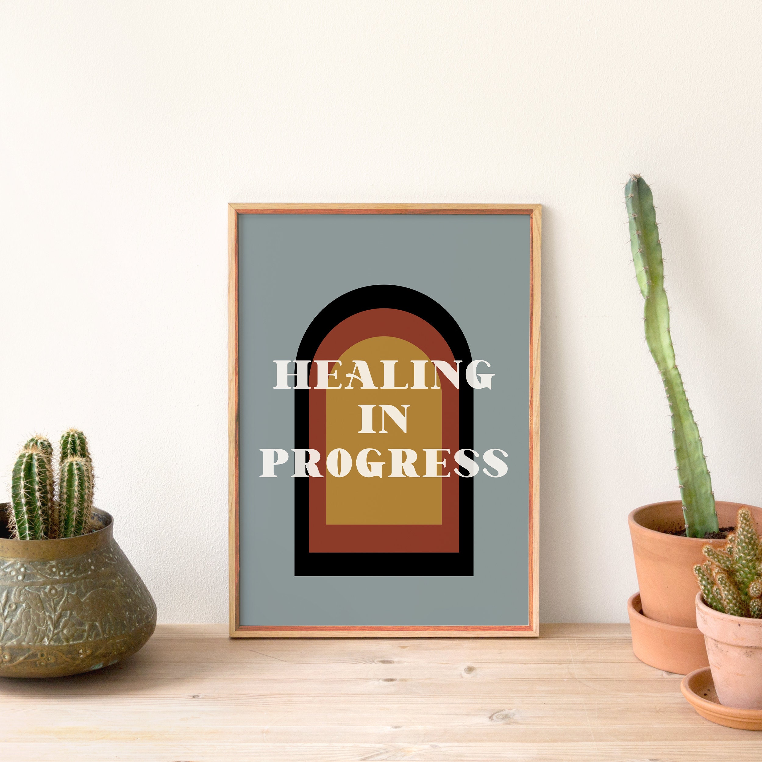 Healing in Progress Instant Download | Self Love Wall Art | Positive ...