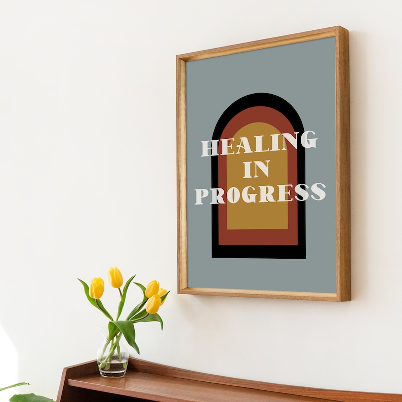 Healing in Progress Instant Download | Self Love Wall Art | Positive ...