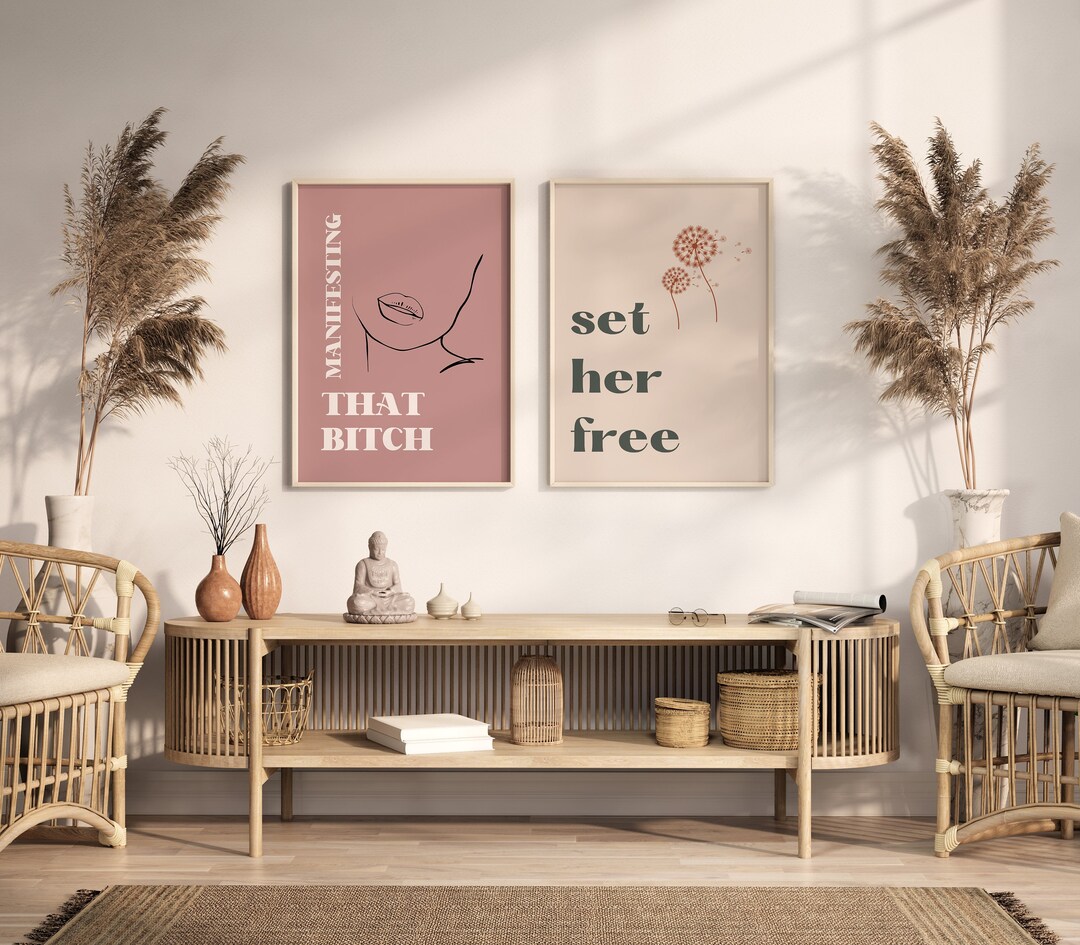 Set of 2 Girl Boss Art | Boho Art | Boss Babe| Boho Printable | Cozy ...