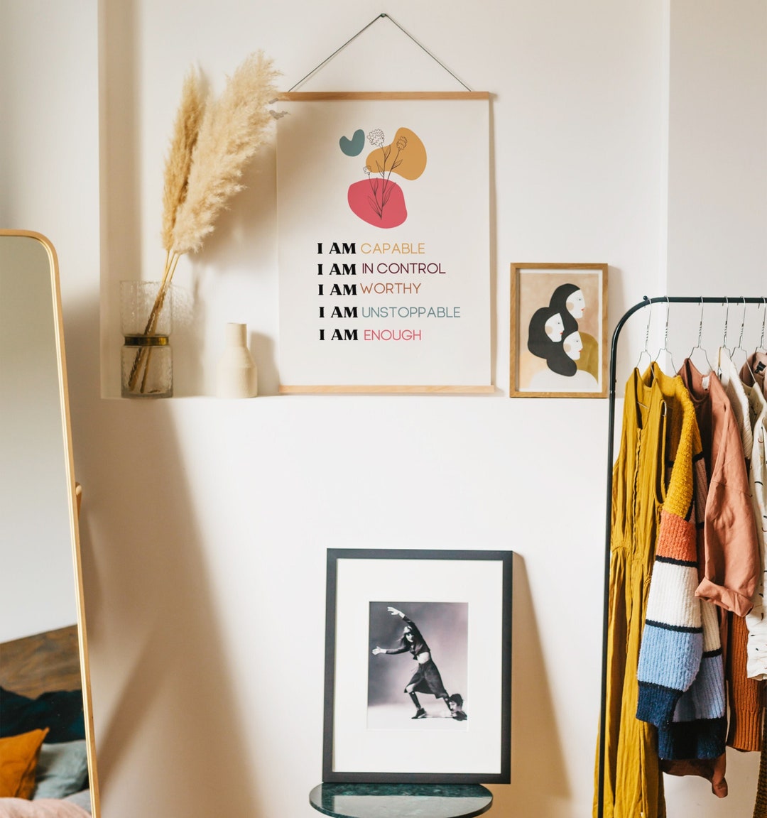 Motivational Printable Wall Art | Dorm Room Poster | Self Care Digital ...