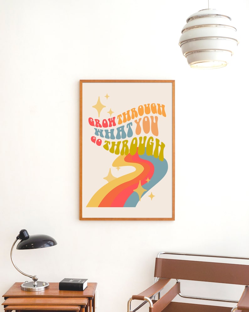 Back to School Retro Art Dorm Room Wall Decor | Motivation Quote ...
