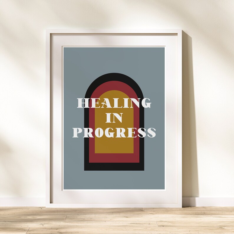 Healing in Progress Instant Download | Self Love Wall Art | Positive ...