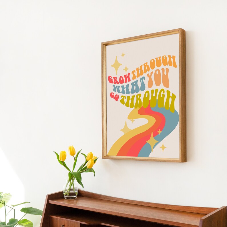 Back to School Retro Art Dorm Room Wall Decor Motivation Quote ...