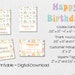 PRINTABLE happy Birthday Bundle, Multiple Size Cookie Cards, Tags ...