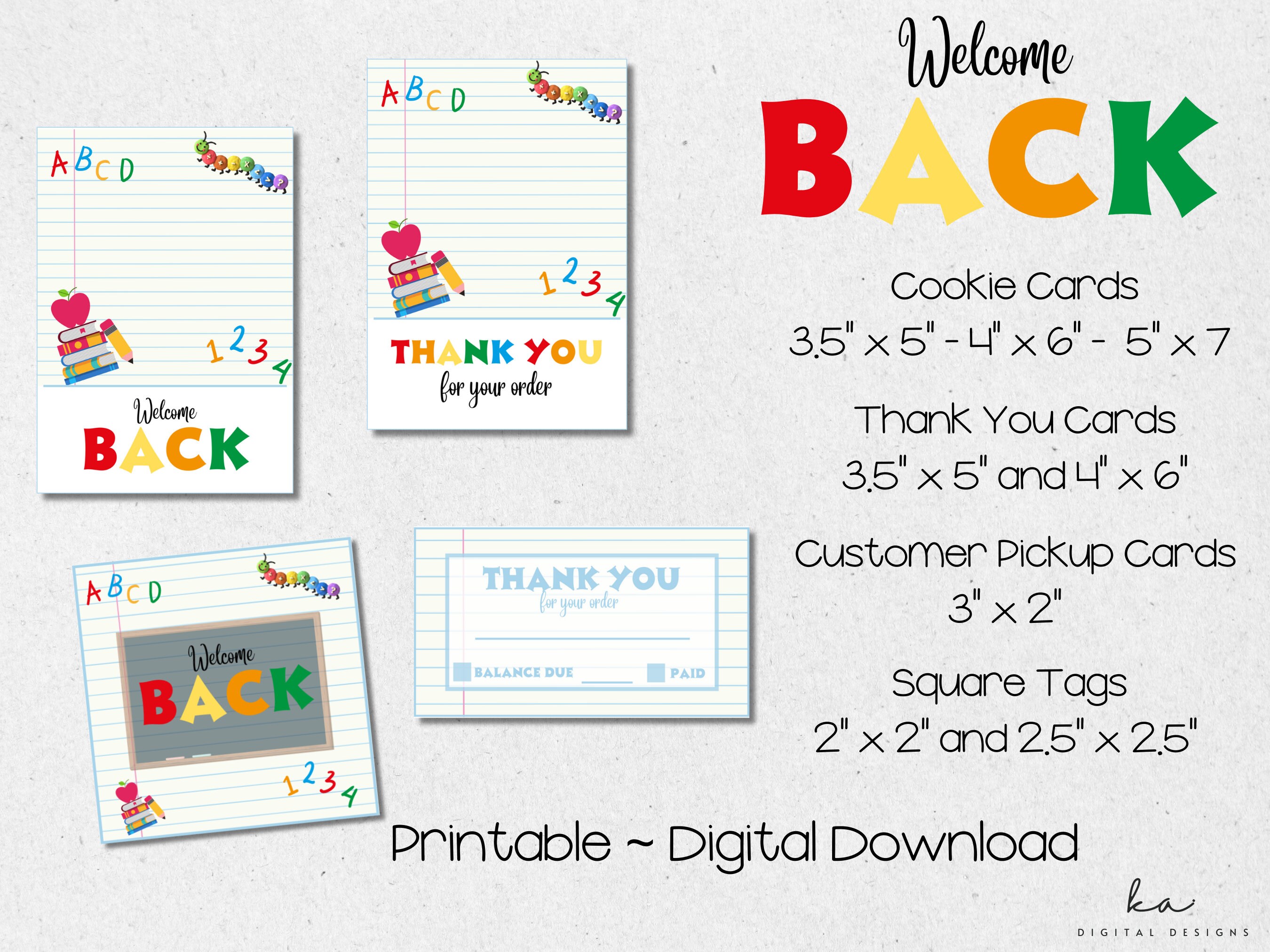 PRINTABLE welcome Back School Bundle Multiple - Etsy