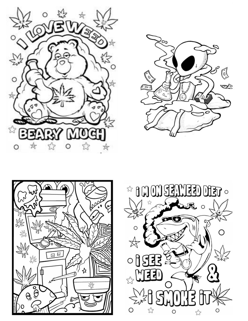 Smoke N Trip Coloring Pages - Etsy