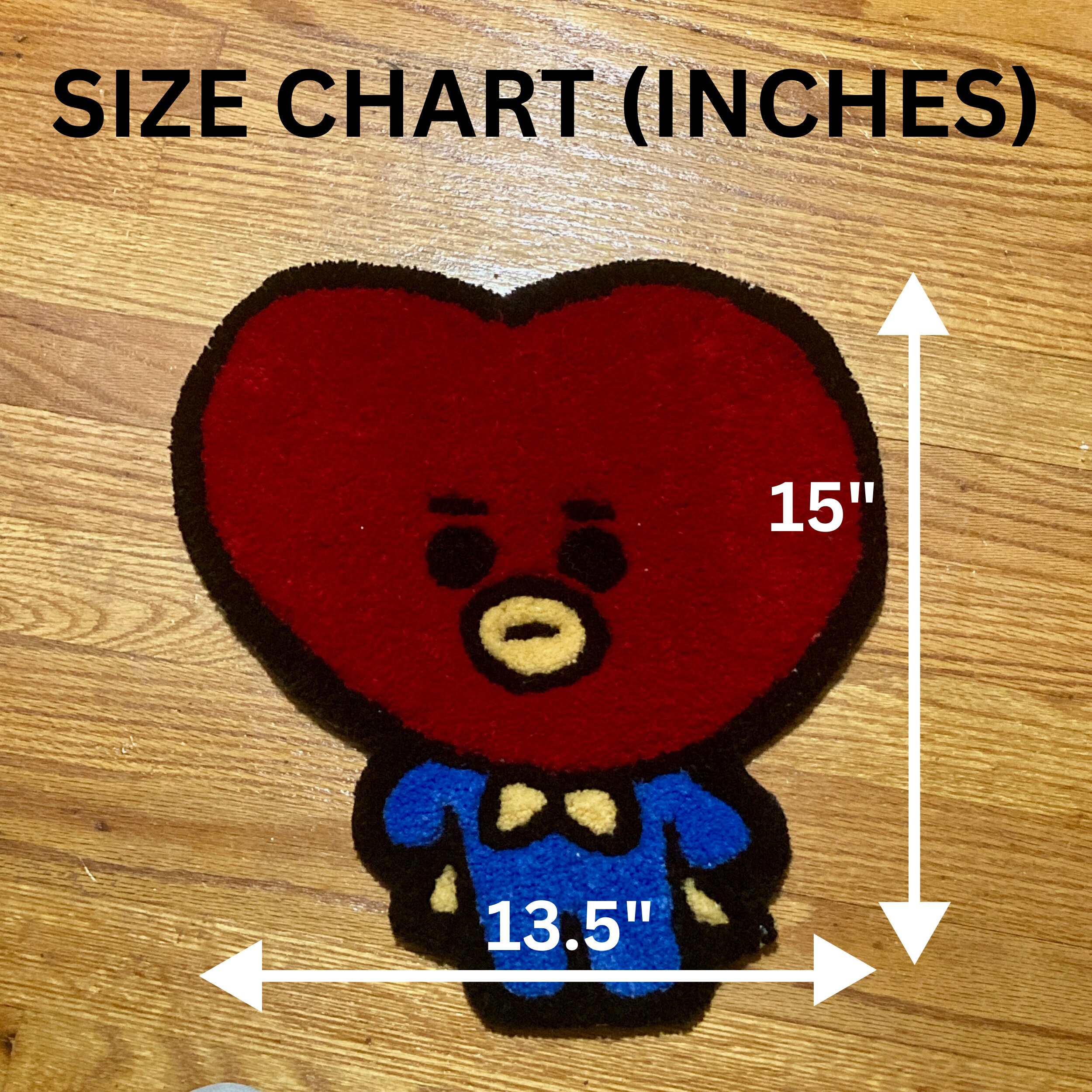 BT21 Mini Tata Rug, BTS Fan Gift, Custom Handmade Rug, Hand Tufted Rug ...