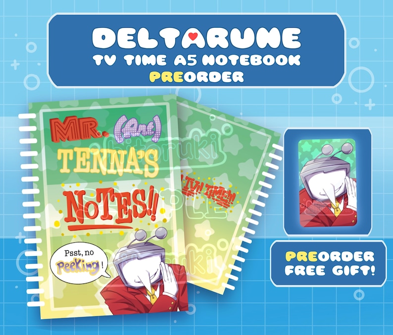 Deltarune Tenna A5 Blank Notebook - Etsy