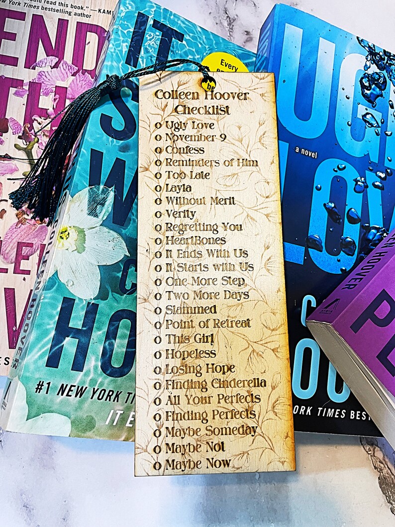 Colleen Hoover Checklist Bookmark - Etsy