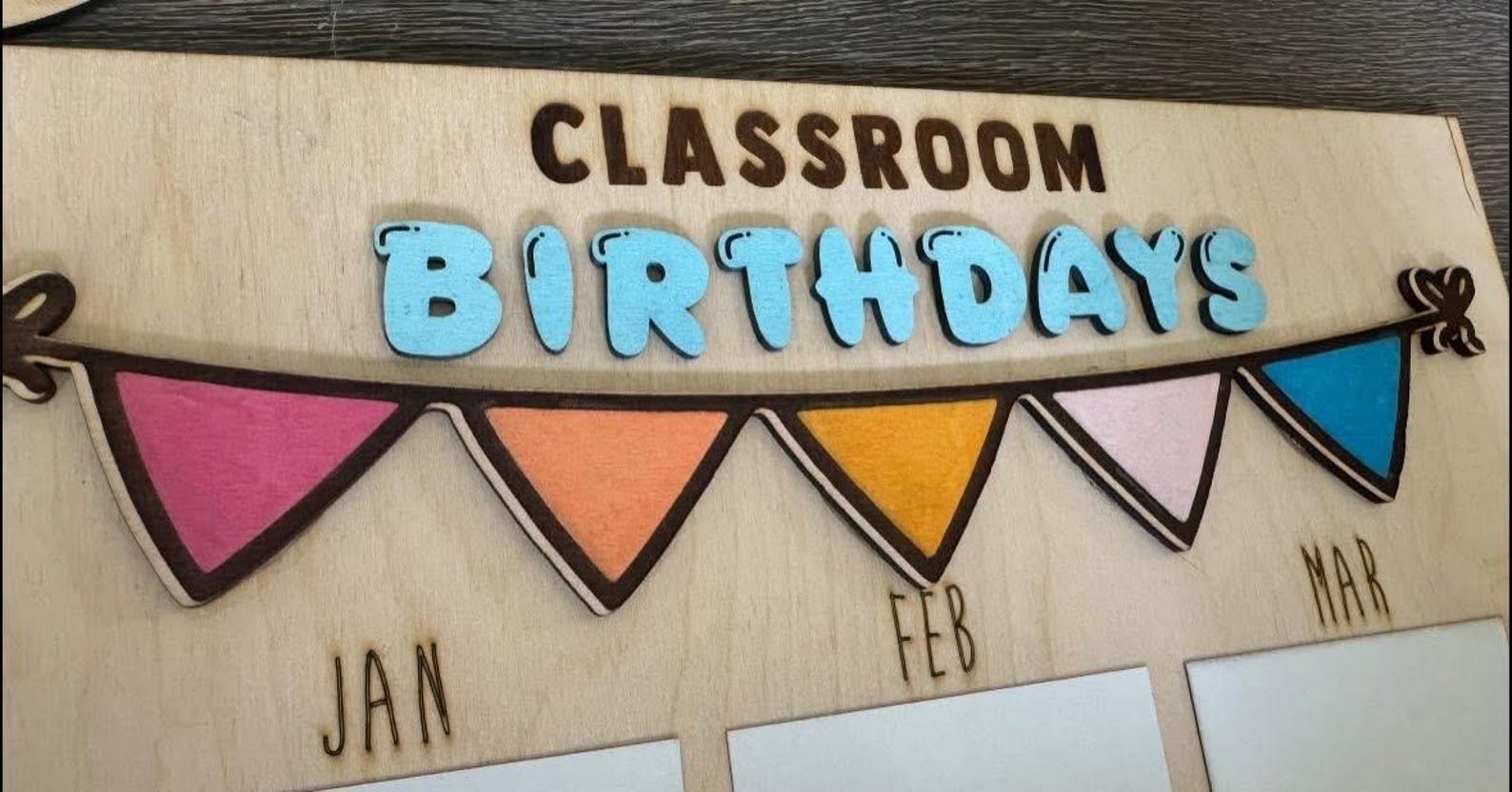 Classroom Birthday Sign - Etsy