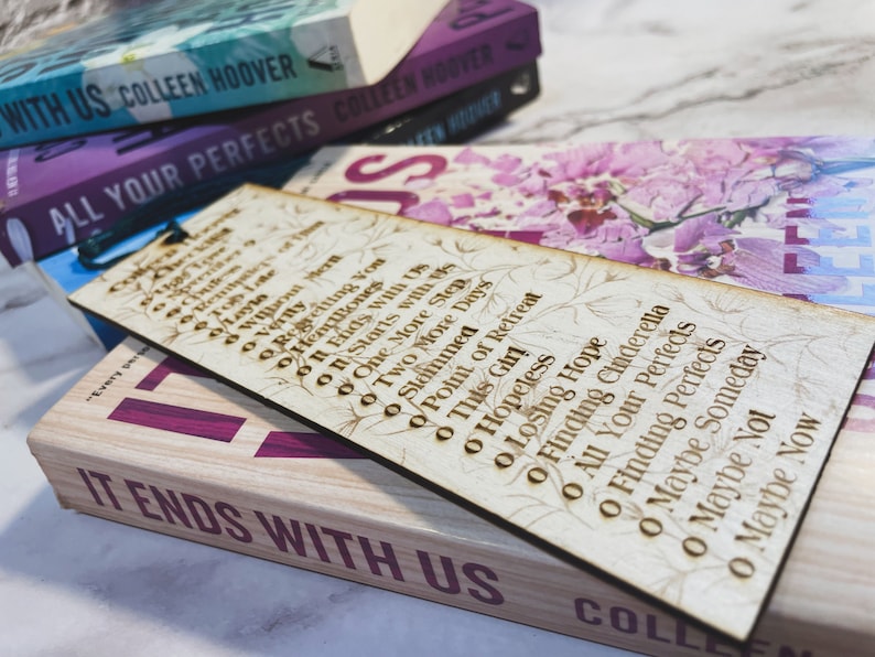 Colleen Hoover Checklist Bookmark - Etsy