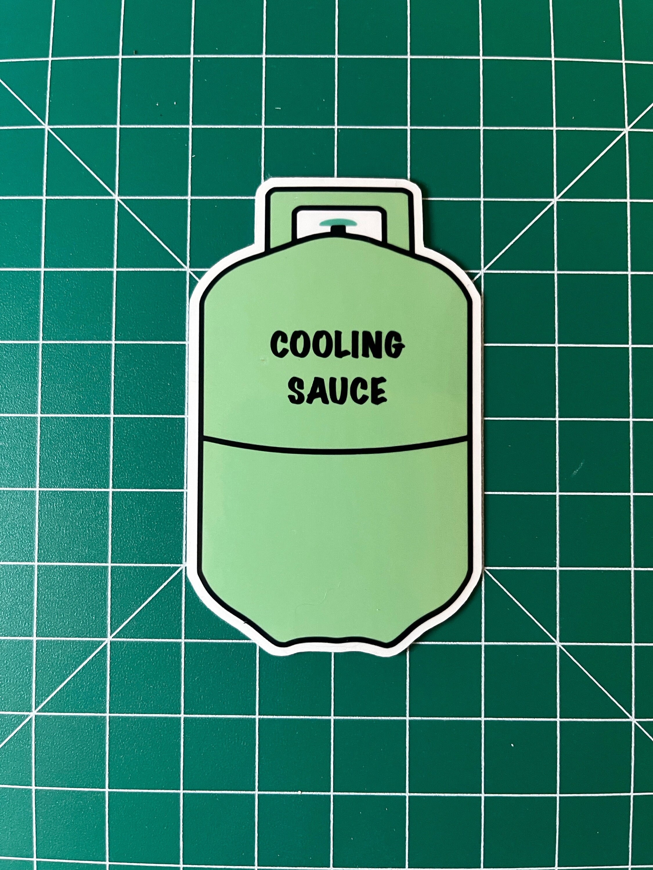 Cooling Sauce Green R22 Refrigerant Tank HVAC Sticker Hilarious Decal ...