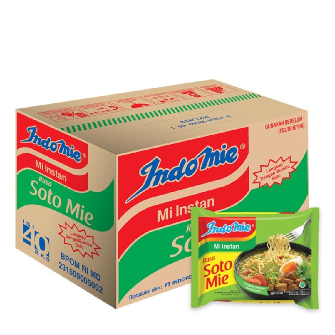 Indomie Kuah Soto Mie Beef and Lime Flavour 70 G Multipack Instant ...