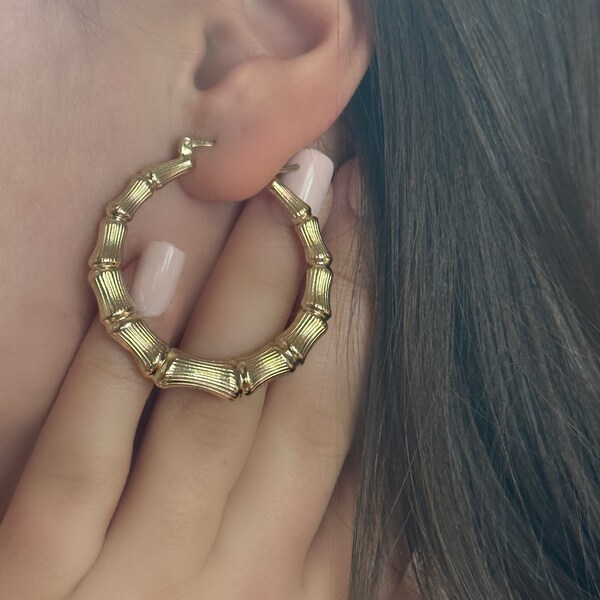 Bamboo Earrings - Etsy