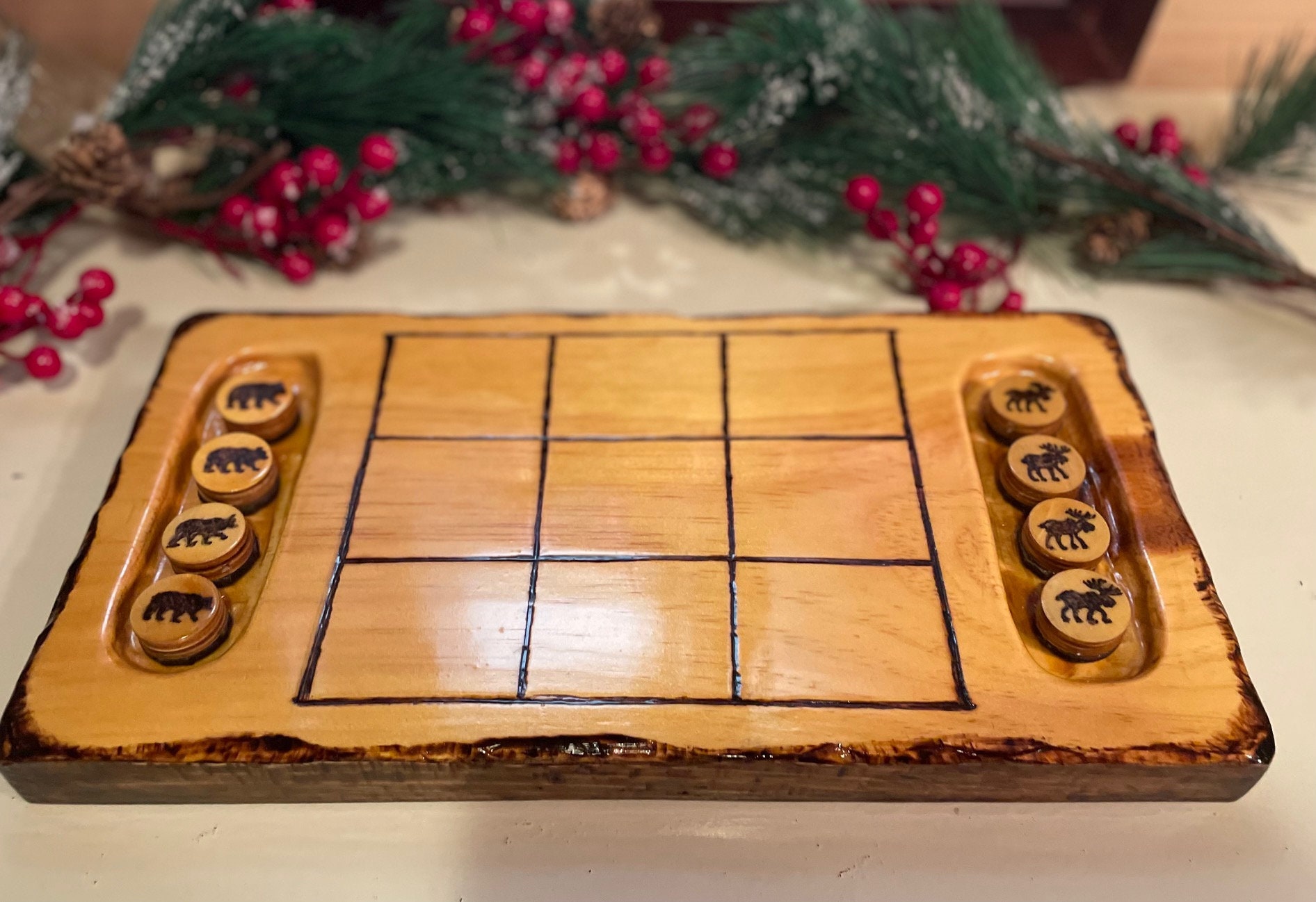 Bear Vs. Moose Tic Tac Toe Game - Etsy