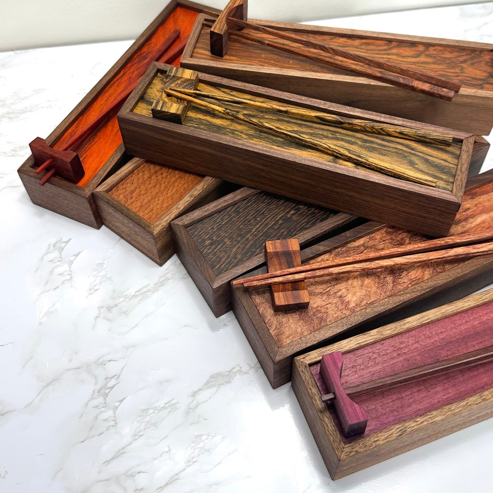 Handcrafted Exotic Wood Chopsticks With Handcrafted Custom Chopstick ...