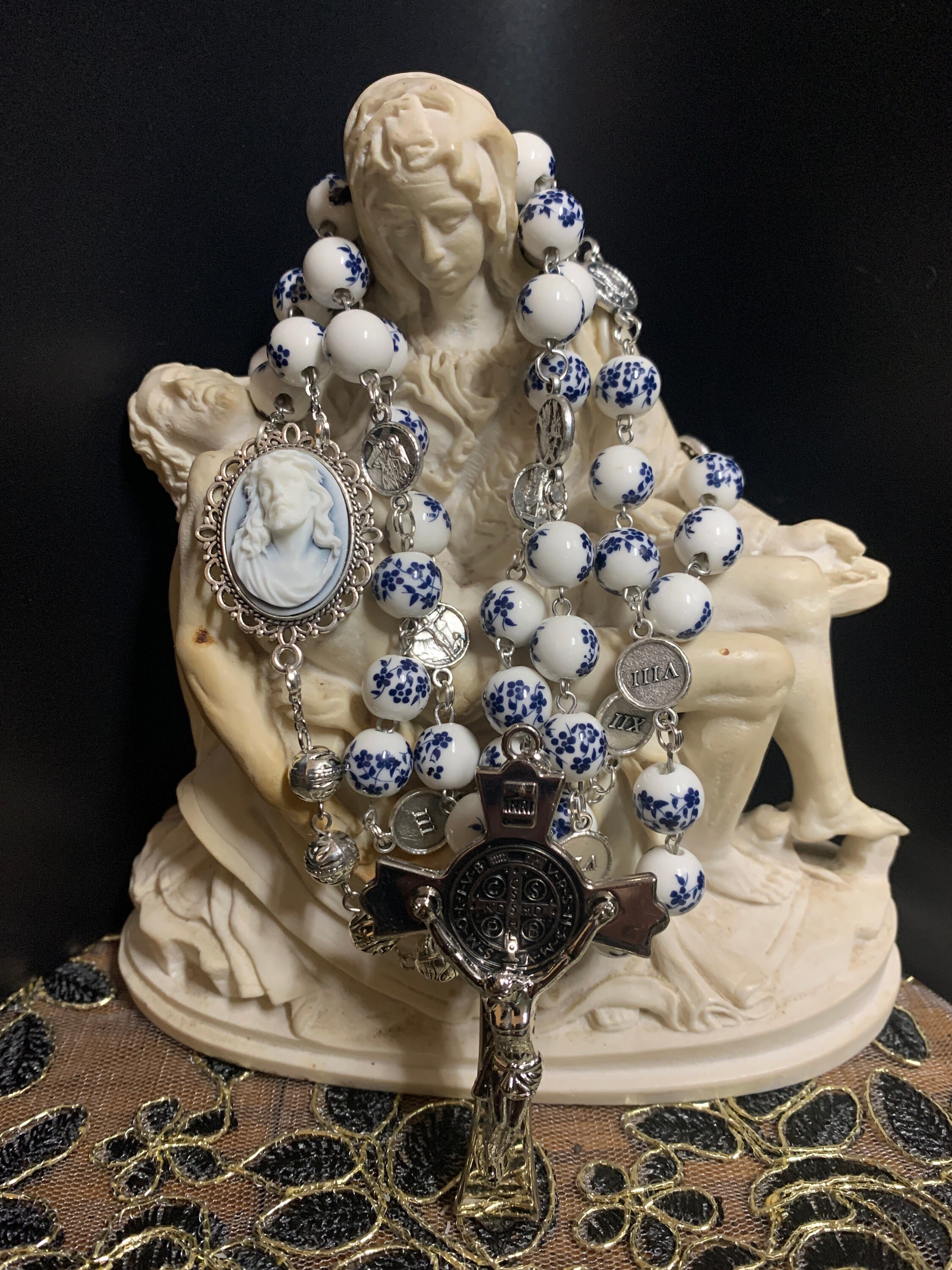 Blue Flowers Stations of the Cross - Etsy