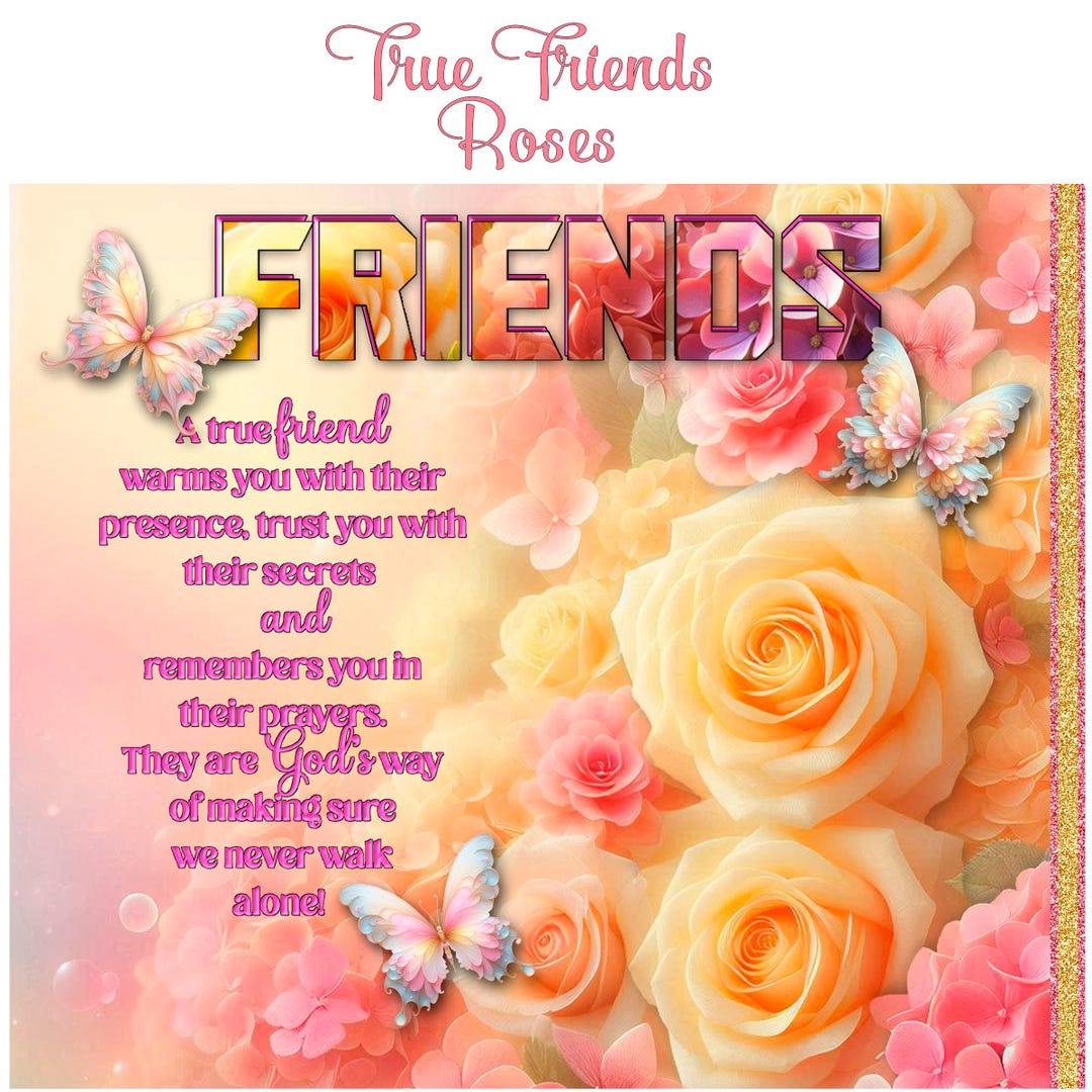 Yellow Roses Tumbler Sublimation Wrap: True Friend Design (JPEG, PNG ...
