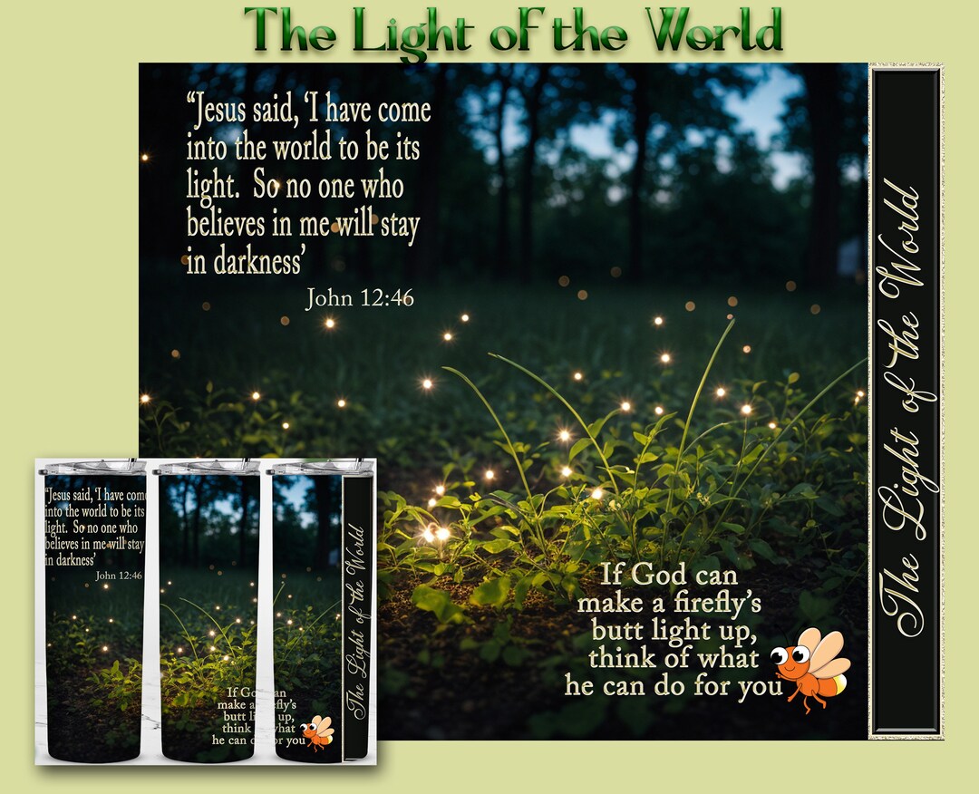Faith/religious Sublimation Wrap. "the Light of the World", Firefly ...