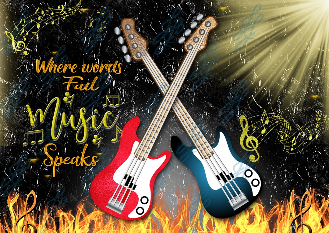 Music Speaks-music Lovers Sublimation Wrap for Both 18 Oz Water Bottle ...