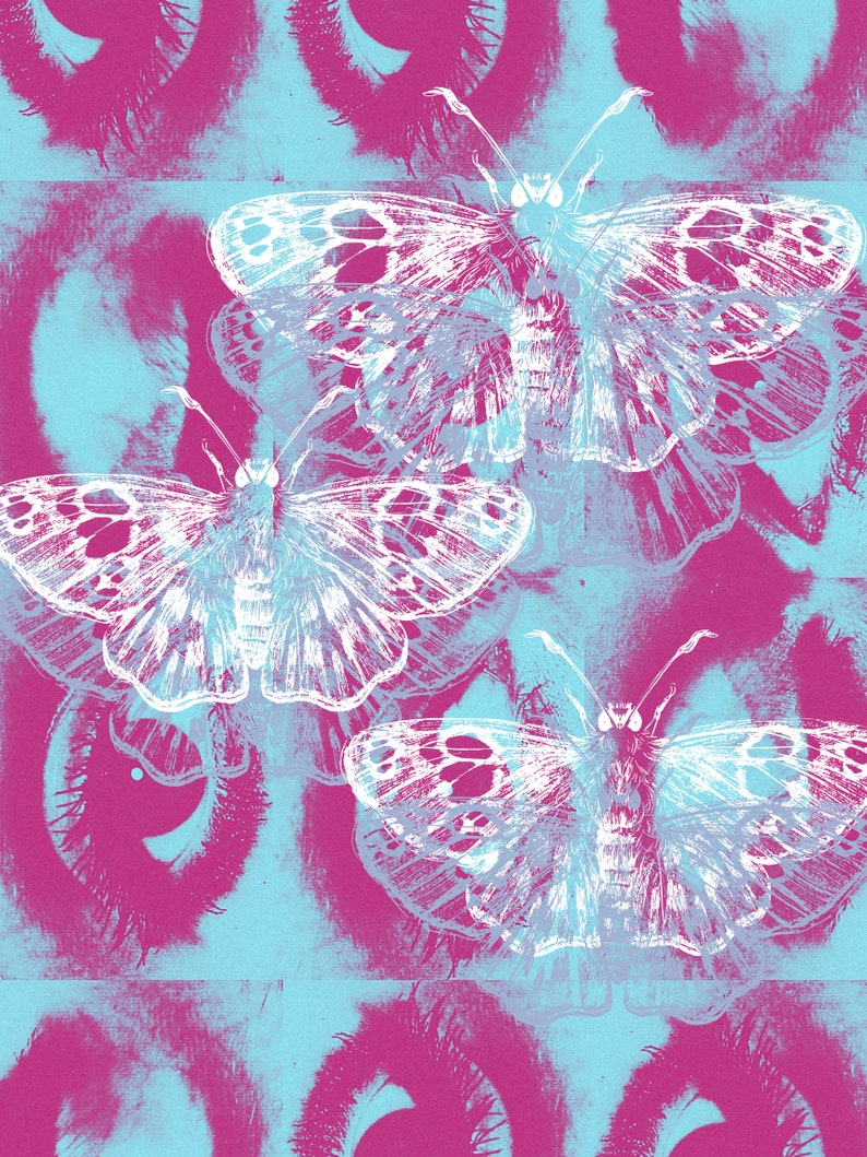 Eyes on Moths Aesthetic Poster Print - Etsy