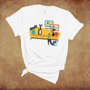 Atomic Cat T-shirt Cat Lover Gift Mid Century Modern Shirt Mid Century ...